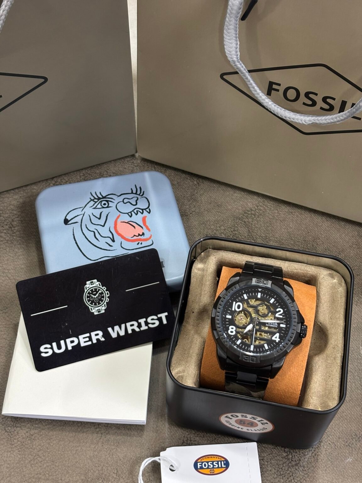 Fossil Bronson Automatic Black-Gold machine – superwrist.in